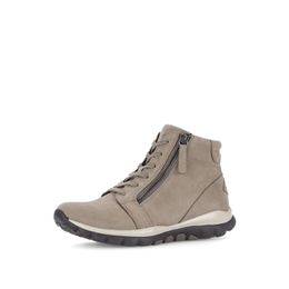ROLLINGSOFT Damen Schn&uuml;rboots, Gr. 37,5, beige, Nubukleder, unifarben, Schuhe, Herbstboots, Stiefelette mit weicher Schaftrandpolsterung