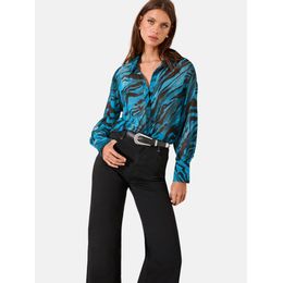 Lipsy Bluse Damen Gr&ouml;&szlig;e XS enzian / schwarz