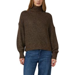 s.Oliver Damen Strickpullover, braun, Gr. 44, meliert, unifarben, Strick, Obermaterial: 59% Baumwolle, 37% Polyacryl, 4% Wolle, Pullover, Oversize,