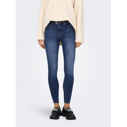 Only Damen Skinny-fit-Jeans "ONLPOWER MID SK PUSHUP DNM TAI012 NOOS", blau, Gr. M, unifarben, Denim/Jeans, Obermaterial: 92% Baumwolle, 6% Polyester,