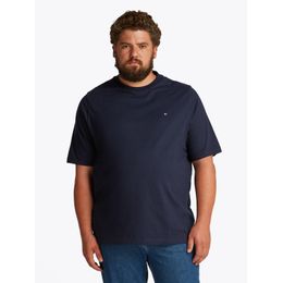 Tommy Hilfiger Big & Tall Herren T-Shirt "BT-ESSENTIAL REG FIT SOLID TEE-B", blau, Gr. 5XL, TOMMY HILFIGER BIG & TALL, Single Jersey, Obermaterial: 100% Baumwolle, Shirts,