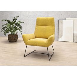 Sessel Home Affaire, B:82cm H:102cm T:81cm, gelb, 100% Polyester, Wohnzimmer, Sessel, "Basic Relaxsessel, Design und Komfort, bequem, Breite 82cm",
