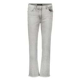 Betty Barclay Slim Fit-Hose mit Waschung in Light Grey Denim | Gr.: 46