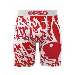 PSD Herren Boxershorts "PSD PB RED TAGS", Gr. XL, rot, 88% Polyester, 12% Elasthan, Unterhosen