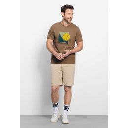 OLYMP Herren T-Shirt "OLYMP Casual Wirk, T-Shirt", braun, Gr. XL, 100% Baumwolle, Shirts