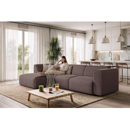 Ecksofa OTTO HOME, B:295cm H:70cm T:162cm, braun, 100% Polyester, Wohnzimmer, Sofas, "Merid L-Form, B: 295 cm - OTTO. Verl&auml;ssliche Qualit&auml;t.",