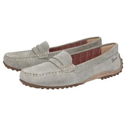 Sioux Damen Slipper "Cacciola", Gr. 35, grau, Obermaterial: 100% Kalbsveloursleder CAVL. 100% Gummi rubber., Schuhe