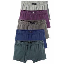H.I.S. H.I.S Boxer in petrol, grau-meliert, blau, aubergine, grau | Gr.: 152