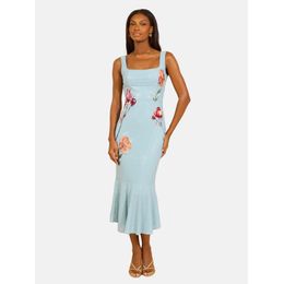 Lipsy Kleid 'Premium' Damen Gr&ouml;&szlig;e 38 hellblau / apricot / burgunder Sommerkleid