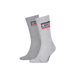 Levi's LEVI'S Damen Kurzsocken "Socken 2er Pack", Gr. 39, grau, Obermaterial: 75% Baumwolle CO. 22% Polyamid PA. 3% Elasthan EL., Socken