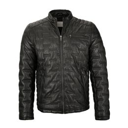 Bugatti Stepplederjacke Lammnappa in Schwarz | Gr.: 56