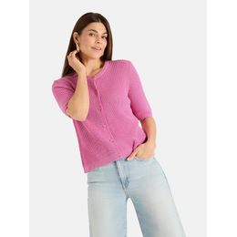 LIEBLINGSST&Uuml;CK LIEBLINGSST&Uuml;CK Damen Strickjacke "NinonL", pink, Gr. 40, 70% Baumwolle, 30% Leinen, Strickjacken, Mix aus Baumwolle und Leinen