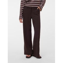 V&eacute;ro Moda VERO MODA Damen Anzughose "VMZAMIRA MW WIDE PANT NOOS", braun, Gr. XL, unifarben, Web, Obermaterial: 95% Polyester, 5% Elasthan, Hosen, Materialmix,