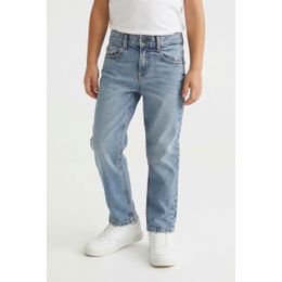 s.Oliver JUNIOR Jungen 5-Pocket-Jeans, blau, Gr. 170, unifarben, Denim/Jeans, Obermaterial: 99% Baumwolle, 1% Elasthan, Jeans, mit Stretch