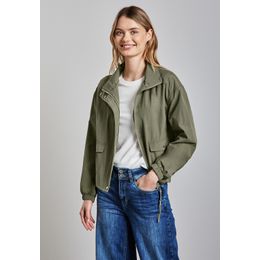 Street One Damen Kurzjacke, gr&uuml;n, Gr. 46, unifarben, Stoff, Obermaterial: 62% Polyester, 38% Baumwolle. Futter: 100% Polyester, Jacken, aus softem