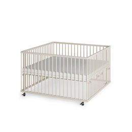 S&auml;mann Laufgitter XXL Matratze Cloud Air & Sprossen sahara dust Premium | Gr.: 75x100 cm