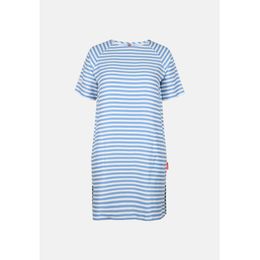 salzhaut Knielanges Kleid (Midi) UPHEBEN - STRIPES Offwhite Ice Blue | Gr.: L