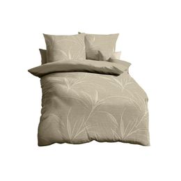 Kaeppel Bettw&auml;sche Organic in khaki | Gr.: 135-x-200-plus-80-x-80-cm