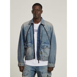 G-Star Raw G-STAR Herren Jeansjacke "Coach Zip Jacke", blau, Gr. S, Obermaterial: 75% Baumwolle, 25% Baumwolle, Jacken
