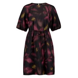 Zero Casual-Kleid mit Bindeg&uuml;rtel in Black/Dark Red | Gr.: 34
