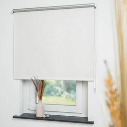 Seitenzugrollo Liedeco, B:122cm H:180cm, beige, Polyester, Rollos, "Thermo-Rollo"