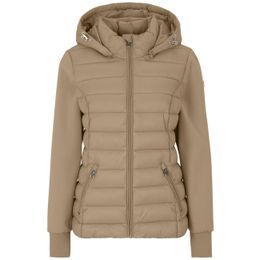 NEW VIEW Damen Steppjacke "Sophia", braun, Gr. XXL, uni, Obermaterial: 100% Polyamid PA., Jacken, mit weitenregulierbarer Kapuze