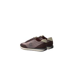 Herren Sneaker "RETRO RUNNER ESS MIX MAT", Calvin Klein Jeans, Gr. 46bordeaux, rot, Leder, Textil, unifarben mit Farbeinsatz, Schuhe, Runner-Sneaker,