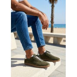 ELBSAND Herren Sneaker "Schn&uuml;rschuh, Retro Sneaker, Lederschuh, Halbschuh, Ledersneaker", Gr. 43khaki, Obermaterial: 70% Rindsleder, 30% Schafsleder.