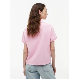 Tommy Hilfiger Damen Poloshirt "TH SCRIPT MODERN SS POLO"classic pink, Gr. M, unifarben, Single Jersey, Obermaterial: 96% Baumwolle, 4% Elasthan,