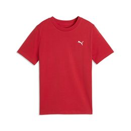 Puma Kinder T-Shirt "WARDROBE ESS T-Shirt Jungen", rot, Gr. 128, Obermaterial: 100% Baumwolle. Rippe: 20% Polyester, 80% Baumwolle, Shirts