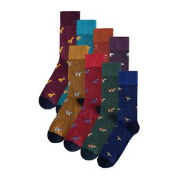 next Socks male size 39/42.5 Blue / Umbra / Dark green / Purple / Red