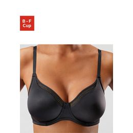Damen T-Shirt-BH, NUANCE BY LASCANA, Gr. 80, schwarz, Microtouch, Obermaterial: 82% Polyamid (TACTEL), 18% Elasthan (LYCRA), Basic, BHs, mit B&uuml;gel