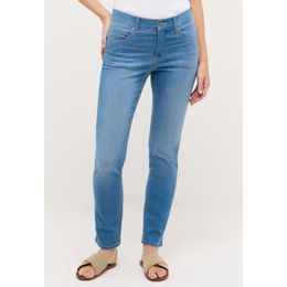 Angels Damen Straight-Jeans "CICI", blau, Gr. 42, Web, Obermaterial: 89% Baumwolle, 8% Polyester, 3% Elasthan, Jeans, in Slim Fit-Passform