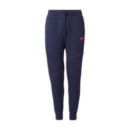 Nike Sportswear Hose 'TCH FLC' Herren Gr&ouml;&szlig;e 38 navy / knallrot