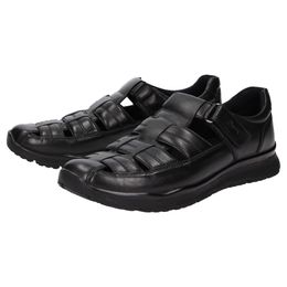Sioux Herren Sandale "Romedius-703", Gr. 45, schwarz, Obermaterial: 100% Lammnappaleder LANA. 100% Polyurethan PU., Schuhe