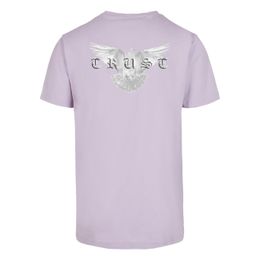MisterTee Herren T-Shirt "MisterTee Herren Trust Dove T-Shirt"lila, Gr. S, bedruckt, 100% Baumwolle, Shirts