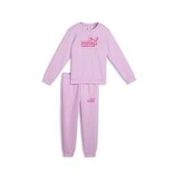 Puma M&auml;dchen Jogginganzug "Essentials Logo Lab Crew Trainingsanzug Kinder", rosa, Gr. 98, Obermaterial: 66% Baumwolle, 34% Polyester. Rippe: 3%