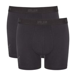 Sloggi Herren Boxershorts "SLG Base", Gr. M, grau, Single Jersey, Obermaterial: 95% Baumwolle, 5% Elasthan, Unterhosen, weicher Elastikbund mit