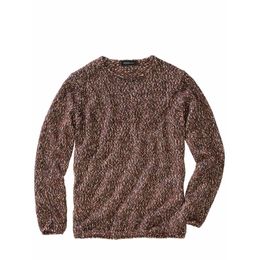 noch offen Herren Entspann-dich-Pullover Braun 56 % Baumwolle, 18 % Acryl, 13 % Alpaka, 13 % Nylon