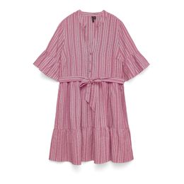 Vero Moda Kleid 'VMElena' Damen Gr&ouml;&szlig;e 42 pink / rosa / wei&szlig; Sommerkleid