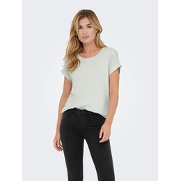 Only Damen T-Shirt "ONLMOSTER &ndash; Kurzarmshirt mit Aufschlag und klassischem Look", wei&szlig;, Gr. S, unifarben, Jersey, Obermaterial: 75% Viskose, 20%