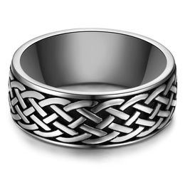 True Rebels Herren Fingerring "TR345", 66, Edelstahl, 8,5mm, silber, Edelstahl, Fingerringe