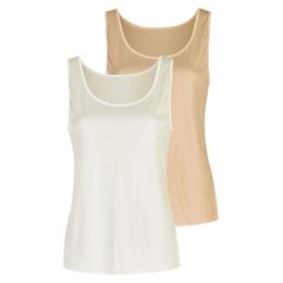 Nina von C. Damen Achseltop "2er Pack Achseltop Elegance", Gr. 46, bunt, Obermaterial: 81% Viskose CV. 19% Polyester PES., Unterhemden
