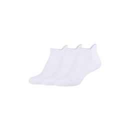 Camano Herren Sneakersocken, Gr. 35, wei&szlig;, Obermaterial: 94% Polyester, 5% sonstige Fasern, 1% Elasthan, Socken, ABS-Print auf der Sohle