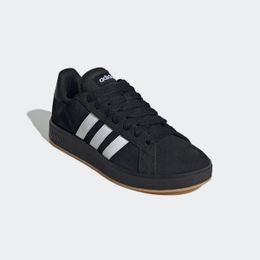 Herren Sneaker "GRAND COURT BASE 00S", adidas Sportswear, Gr. 41, schwarz-wei&szlig;, Leder, Synthetik, Schuhe, Design auf den Spuren des adidas Campus 00