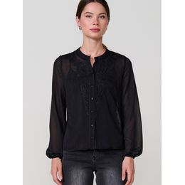 Koroshi Bluse Damen Gr&ouml;&szlig;e S grau / schwarz