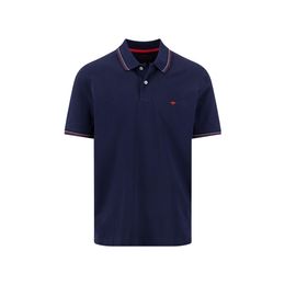 Fynch-Hatton Herren Poloshirt, blau, Gr. XXXL, unifarben, Web, Obermaterial: 100% Baumwolle, Shirts, Regular fit, 2-Knopf-Form, mit Logo Stickerei