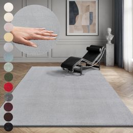 Teppich OTTO HOME, B:80cm H:16mm L:150cm, grau, Polyester, Wohnzimmer, Teppiche, "Arabell, Kunstfellteppich, Felloptik, waschbar", flauschig,