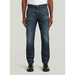 G-Star Raw G-STAR Herren Regular-fit-Jeans "Morry Tapered Chino", blau, Gr. 34, Obermaterial: 75% Baumwolle, 25% Baumwolle, Jeans