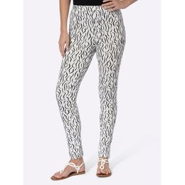 Sieh an! Leggings in ecru-schwarz-bedruckt | Gr.: 54